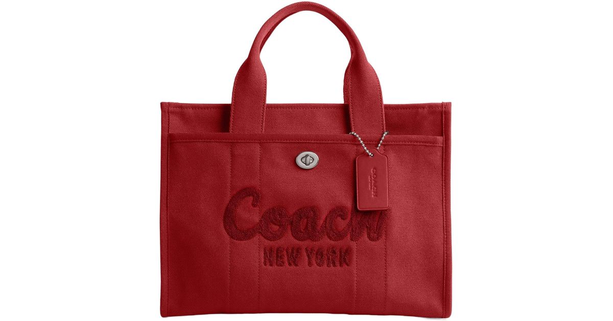 COACH Script Embroidered Cargo Tote Bag | Lyst