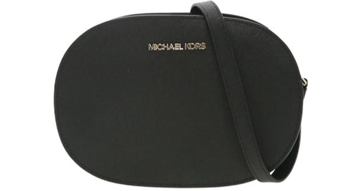 Michael Kors Jet Set Travel Logo Cross-Body Bag in Black | Lyst