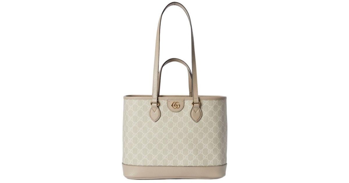Gucci Ophidia Small Tote Bag in Natural | Lyst