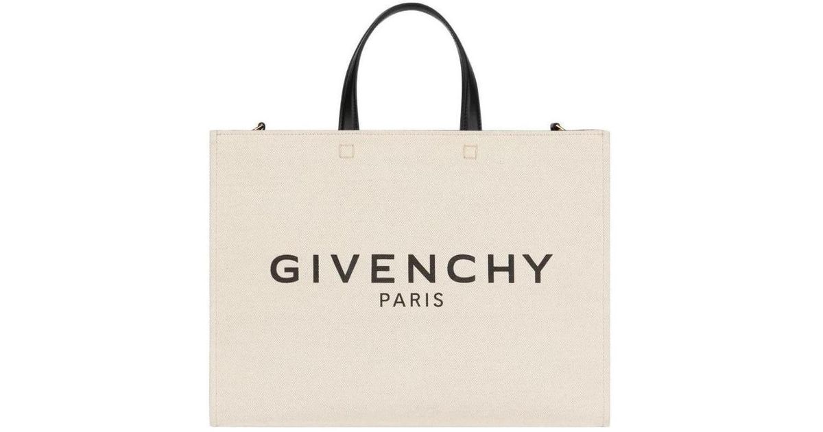 Givenchy Logo Shopper Tote in Natural | Lyst