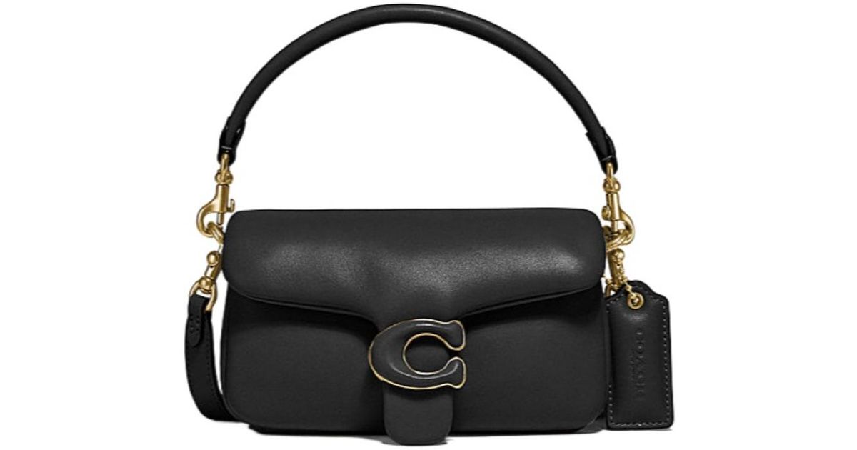 COACH Logo Flip Shoulder Bag in Black | Lyst