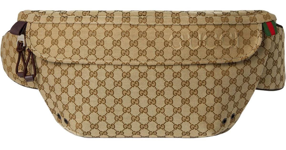 Gucci Large Gg Waist Pack in Natural for Men | Lyst