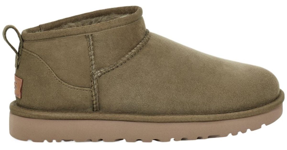 UGG Classic Ultra Mini Suede Boots in Brown | Lyst