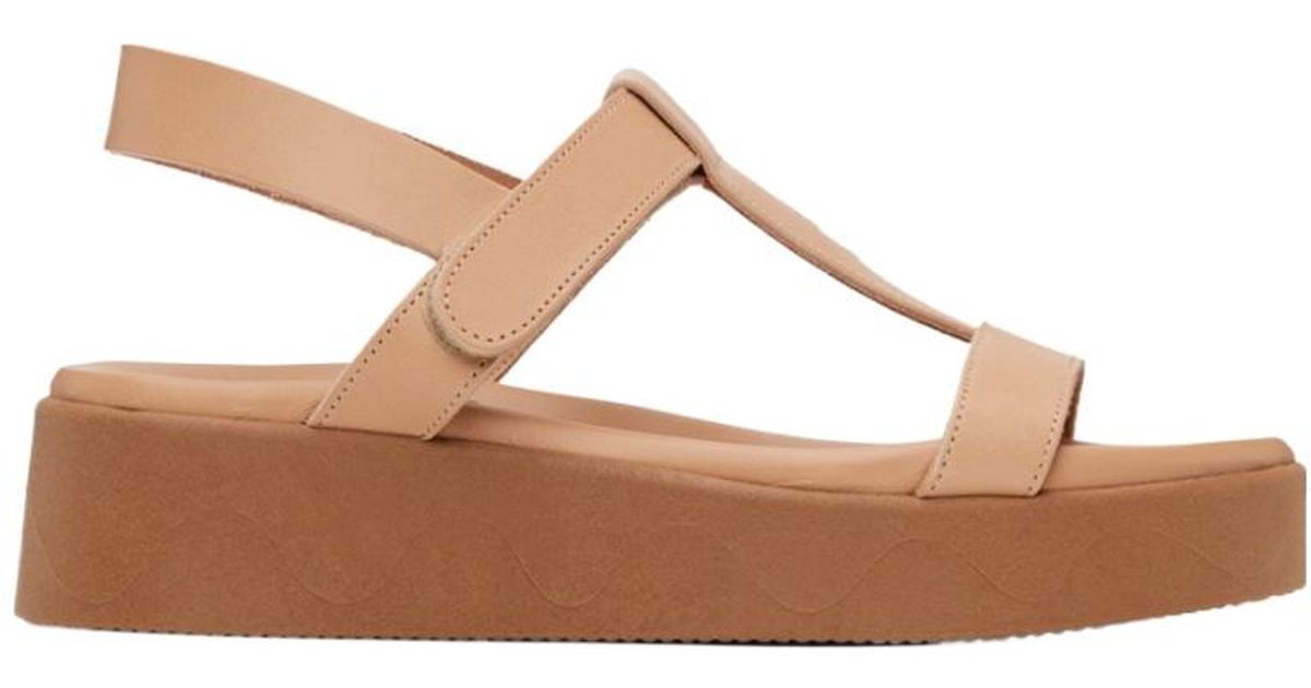 Ancient Greek Sandals Logo High-Heeled Sandals in Brown | Lyst