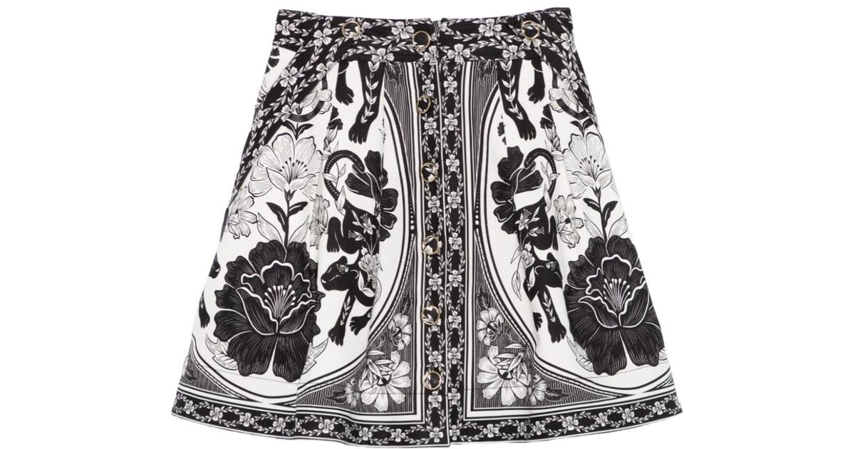 FARM Rio Pattern Skirt in Black | Lyst