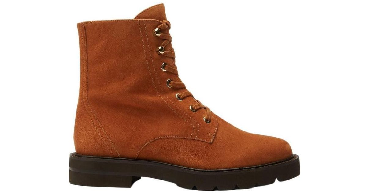 Stuart Weitzman Mila Lift Booties in Brown | Lyst