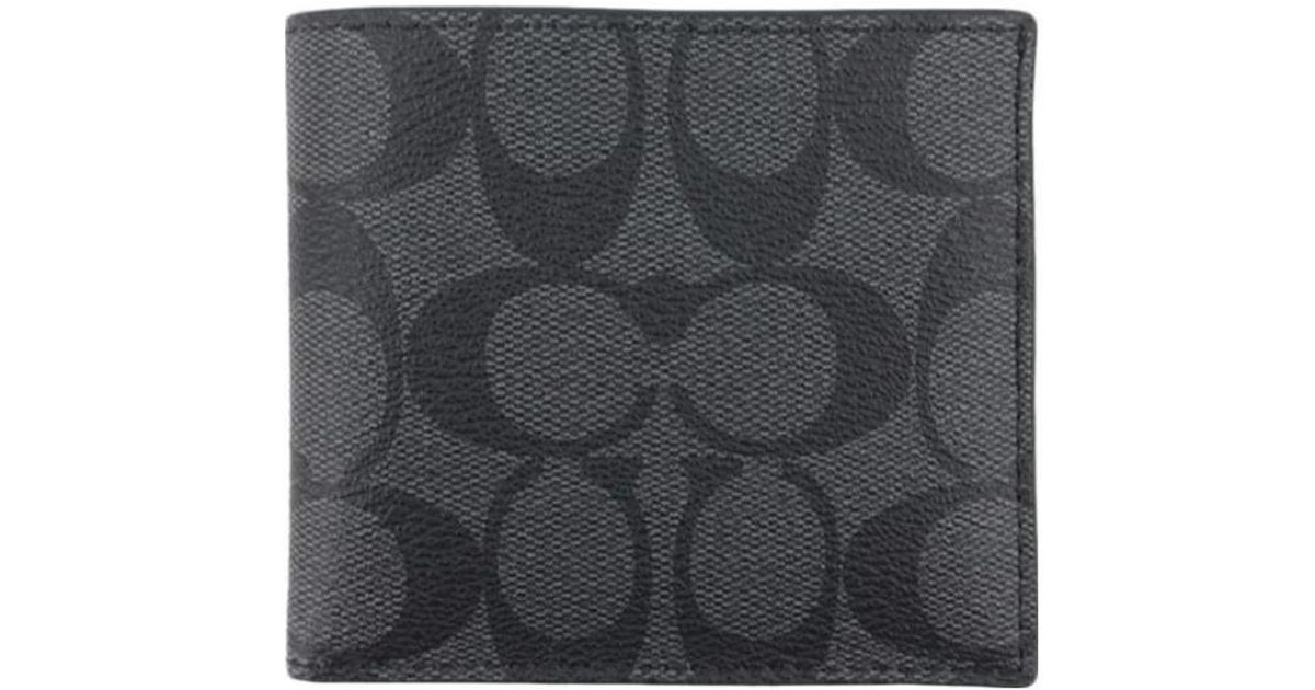 COACH And Printed Logo Wallet in Gray for Men | Lyst