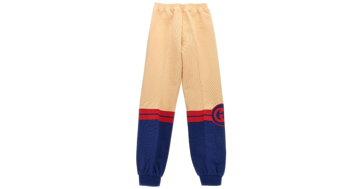 Gucci Interlocking G-Print Track Pants in Blue | Lyst