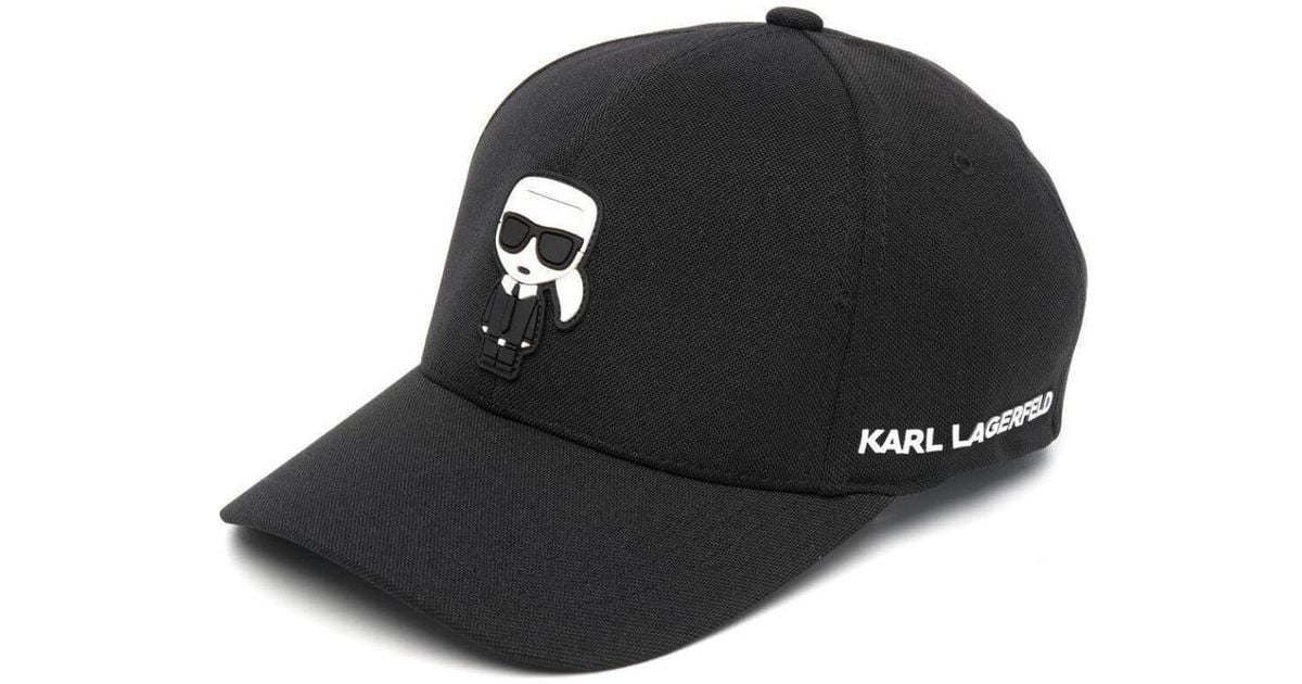 Karl Lagerfeld Logo-Appliqu Cap in Black for Men | Lyst