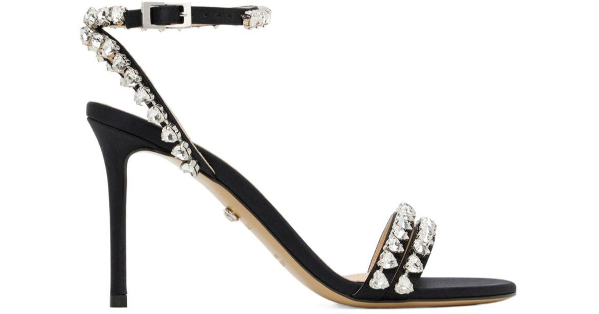 Mach & Mach Crystal High-Heeled Sandals in Metallic | Lyst