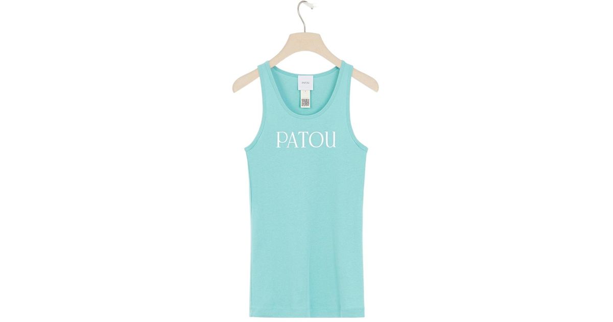 Patou Logo Vest in Blue | Lyst