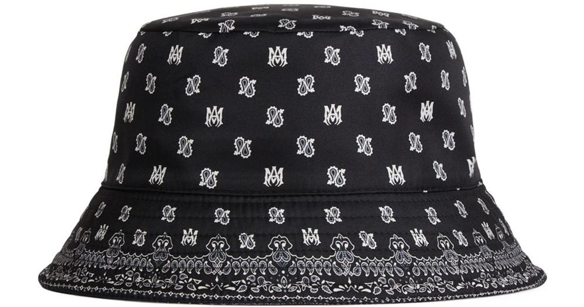 Amiri Pattern Hat in Black for Men | Lyst
