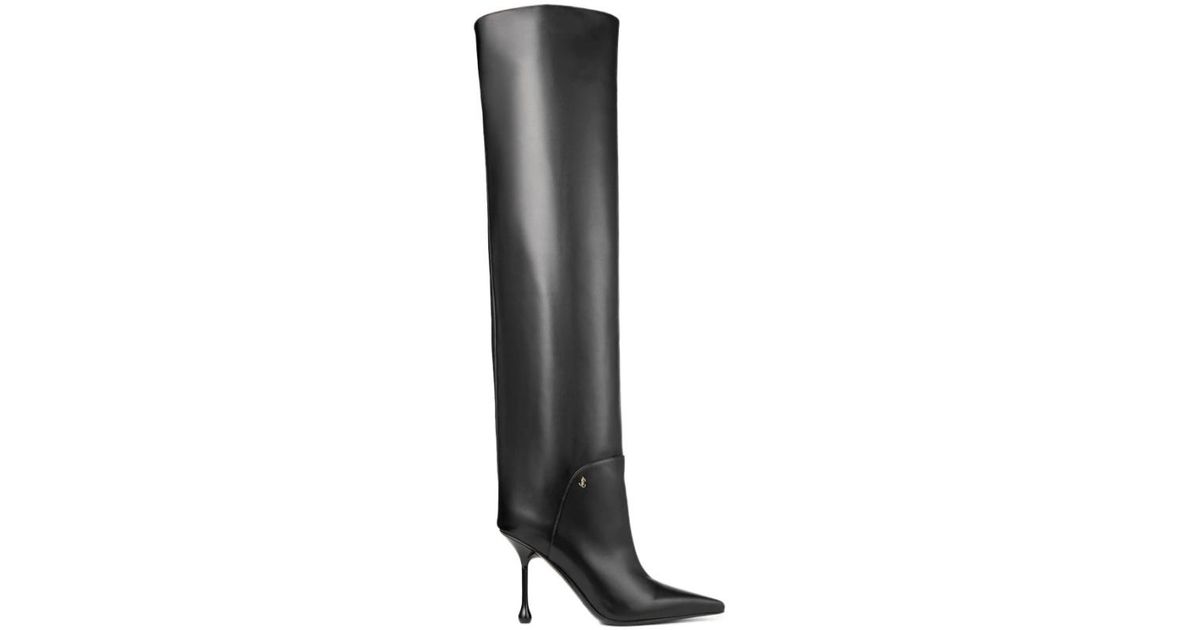 Jimmy Choo Cycas Knee Boot 95 Series Knee-Length Boots in Black | Lyst