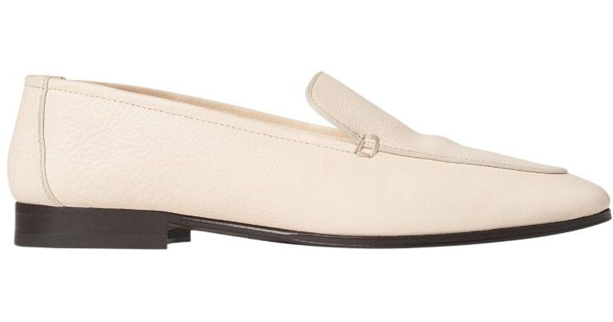 The Row Adam Leather Loafers in White | Lyst