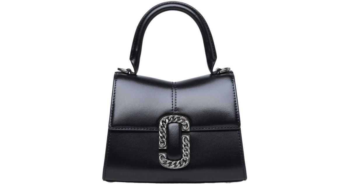 Marc Jacobs The St Marc Mini Top Handle Tote Bag in Black | Lyst