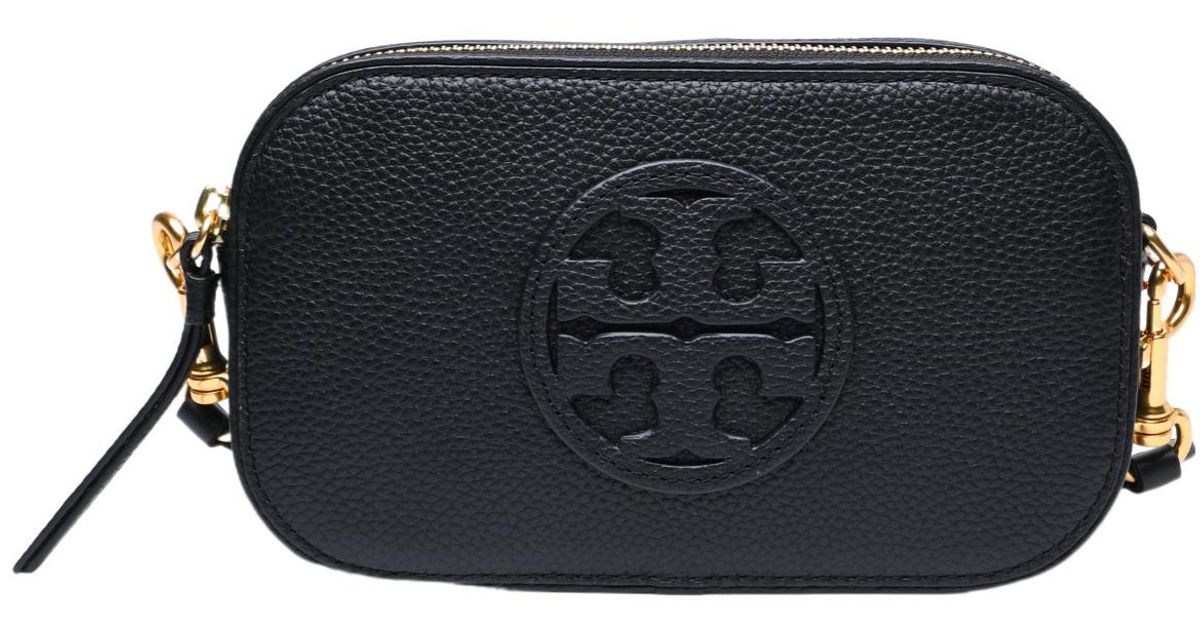 Tory Burch Small Miller Leather Crossbody Bag in Black | Lyst