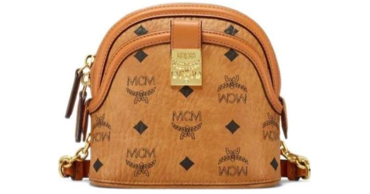 MCM Mini Anna Cross Body Bag in Brown | Lyst