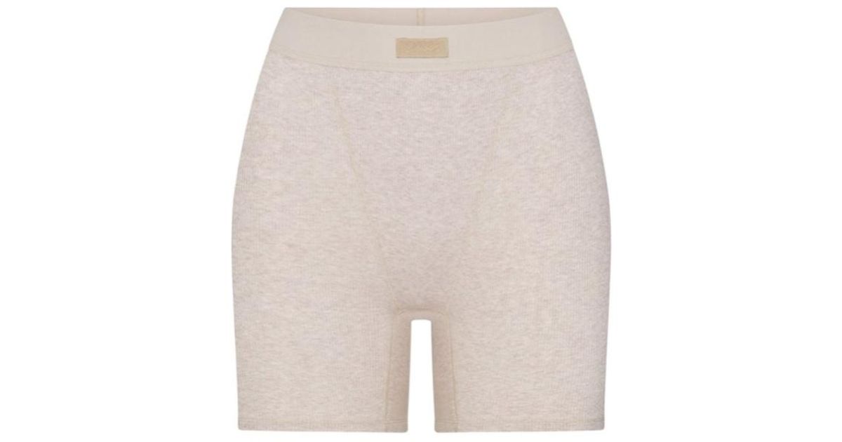 Skims Rib Boxer in Natural | Lyst