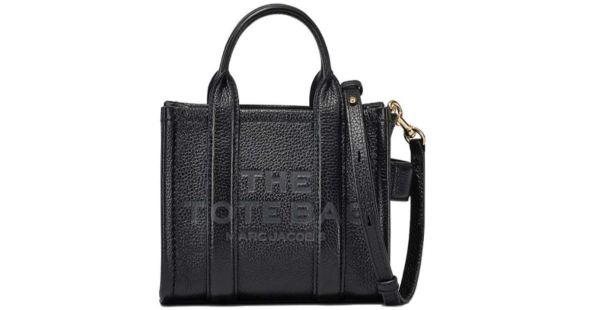 Marc Jacobs The Leather Micro Tote Bag in Black for Men | Lyst