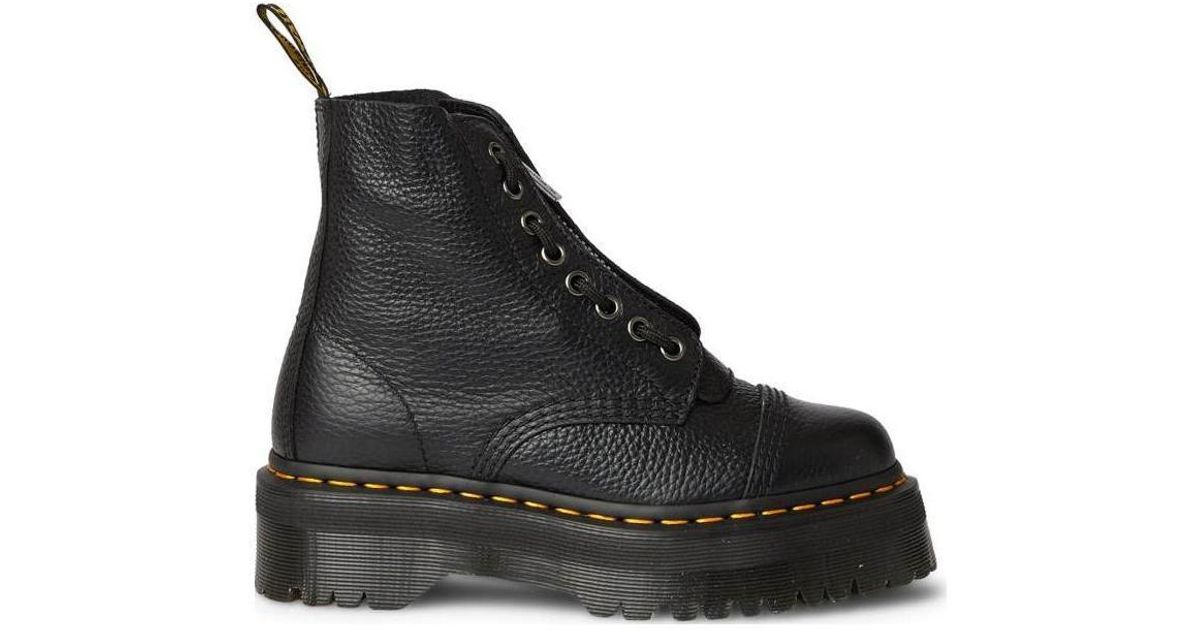 Dr. Martens Sinclair Leather Platform Boots in Black | Lyst