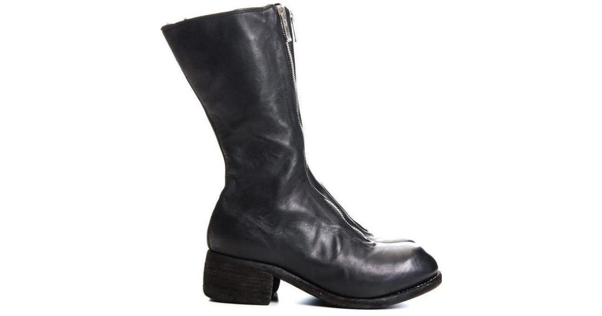 Guidi Pl9 Front Zipper Boots in Black | Lyst