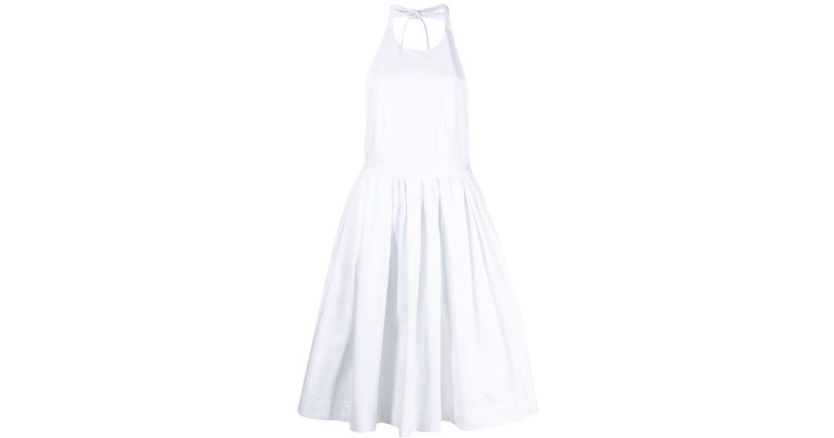 Prada A Bare-Back Dress in White | Lyst