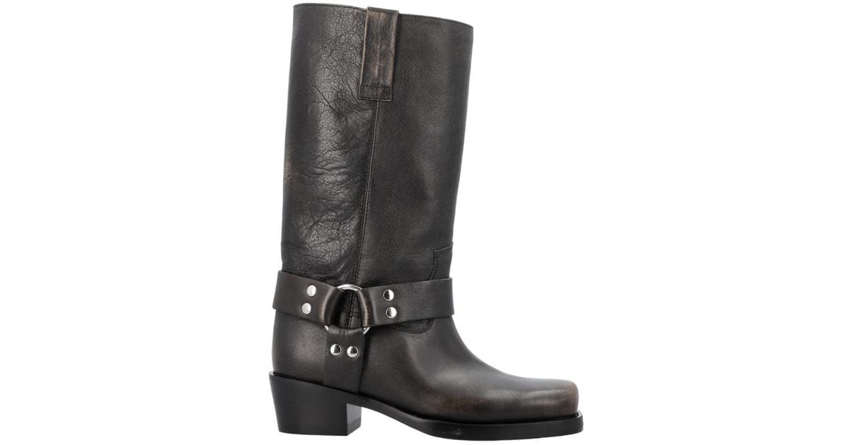 Paris Texas Roxy 40Mm Leather Cowboy Boots in Black | Lyst