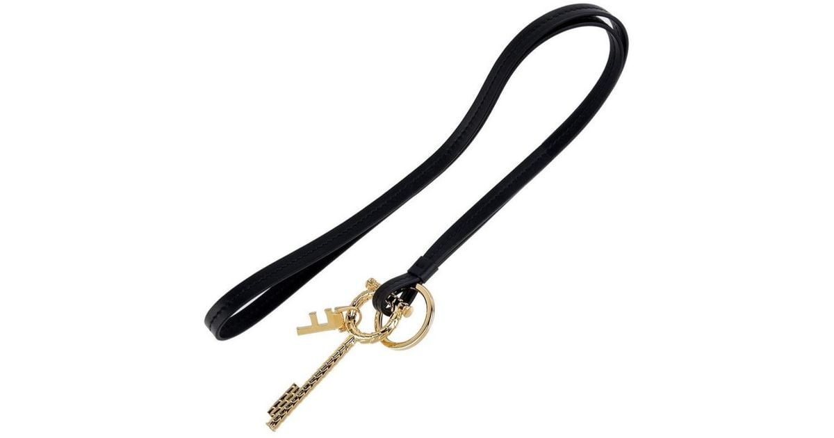 Ferragamo Lanyard Keychain in Metallic | Lyst