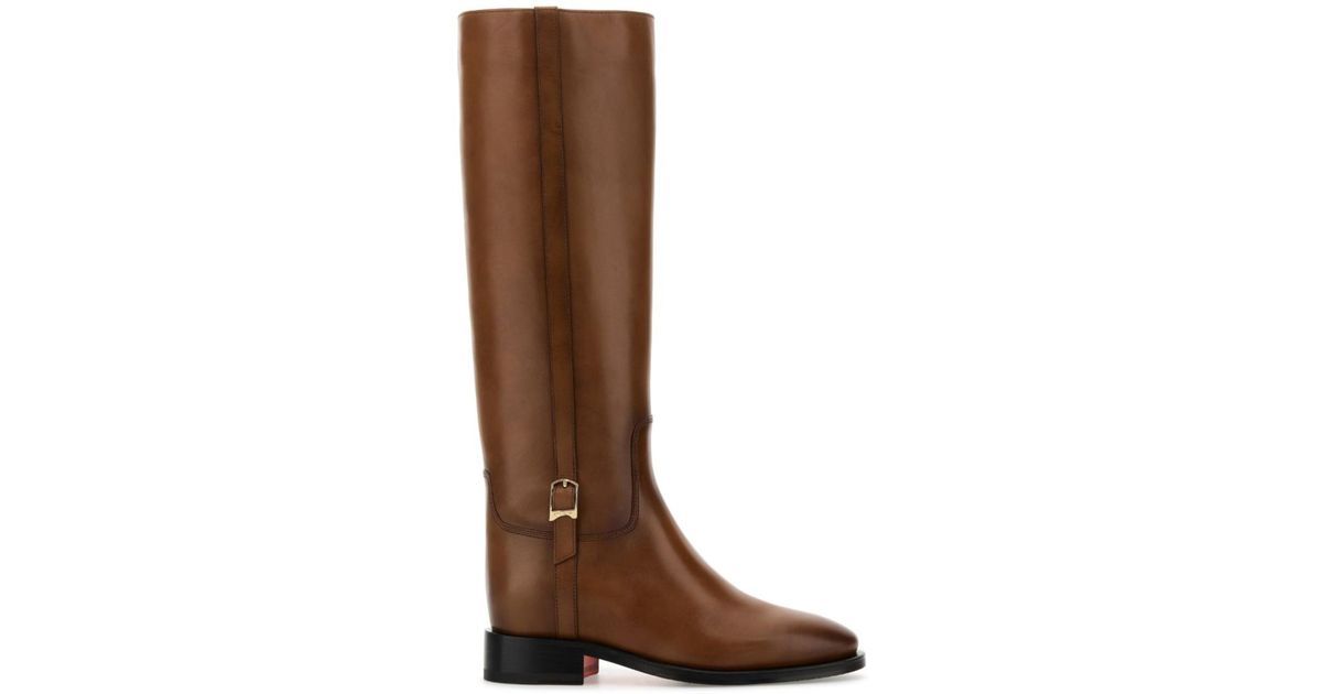 Santoni Mandy Buckle Boots in Brown | Lyst