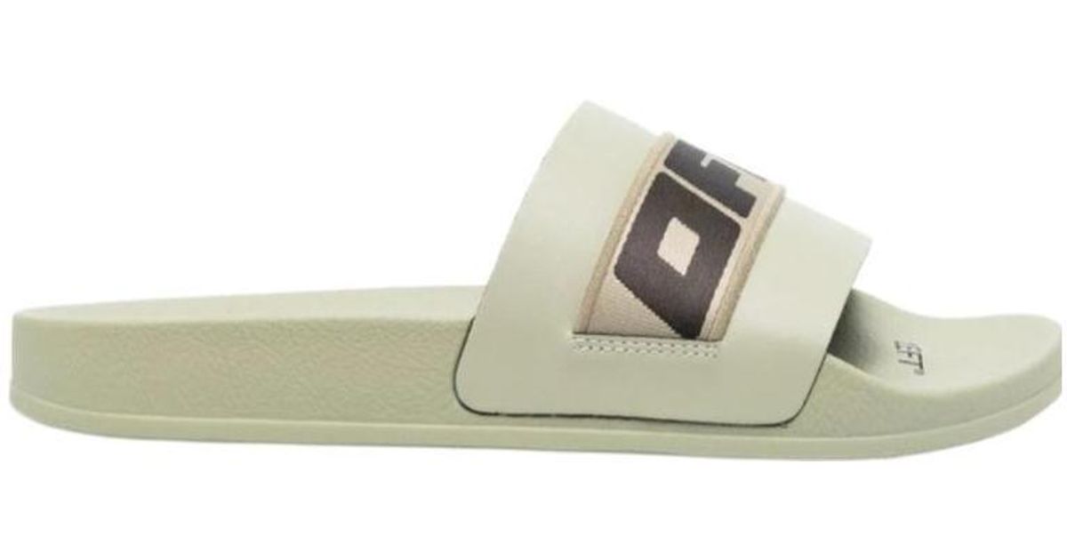 Off-White c/o Virgil Abloh Industrial Logo Slides in White for Men | Lyst