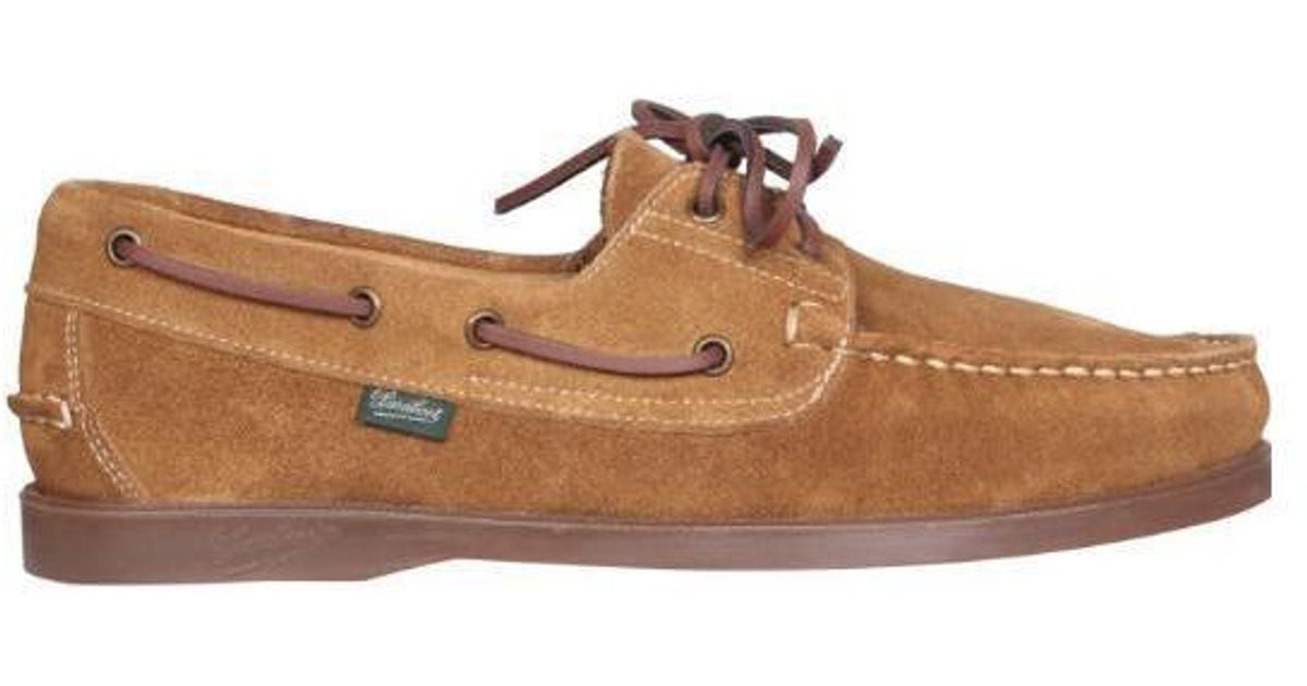 Paraboot Lace-Up Boat Shoes in Brown for Men | Lyst