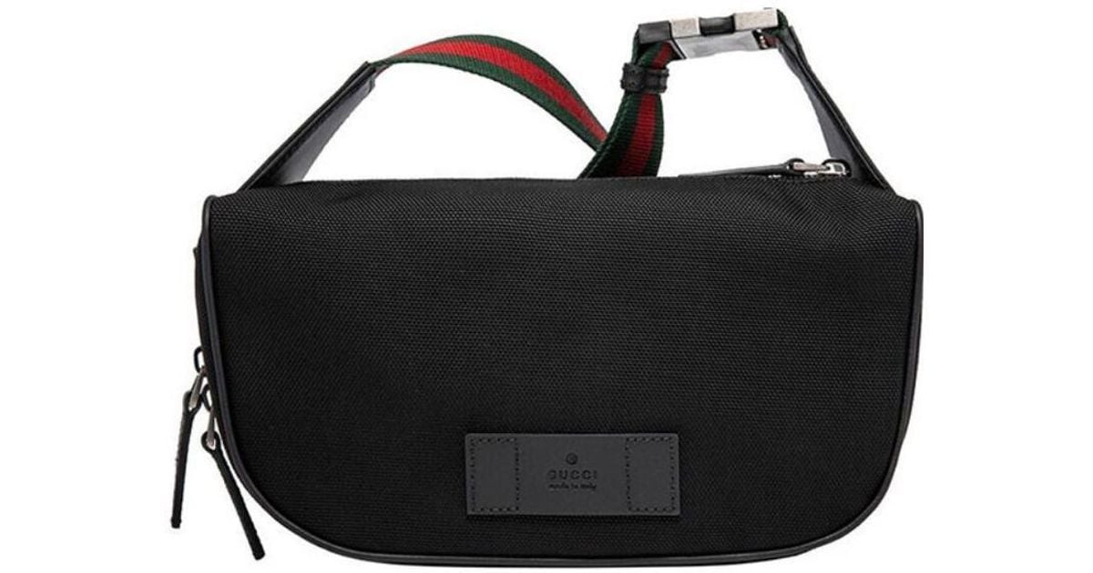 Gucci Patch Waist Bag in Black for Men | Lyst