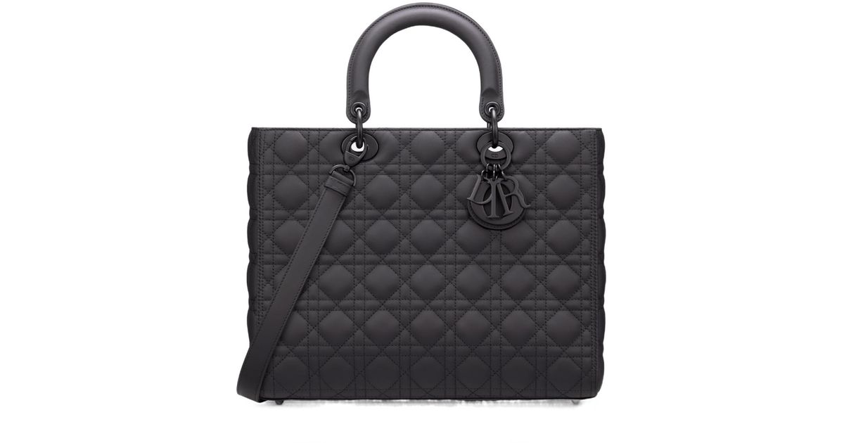 Dior Large Lady Bag in Black | Lyst