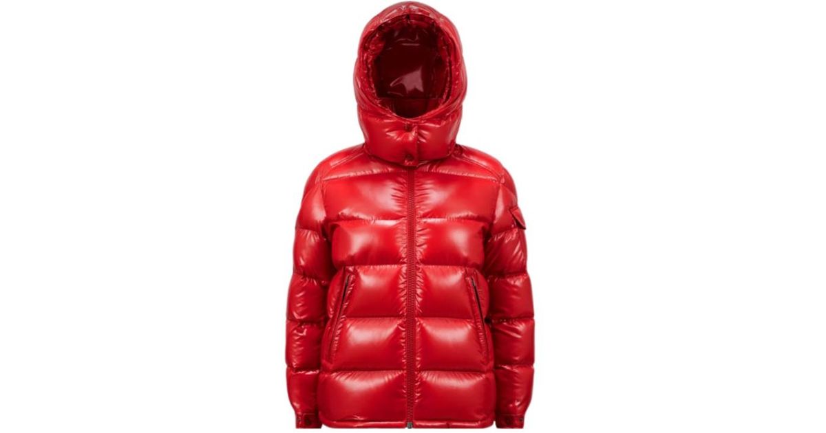 Moncler Maire Classic Short Down Jacket in Red | Lyst