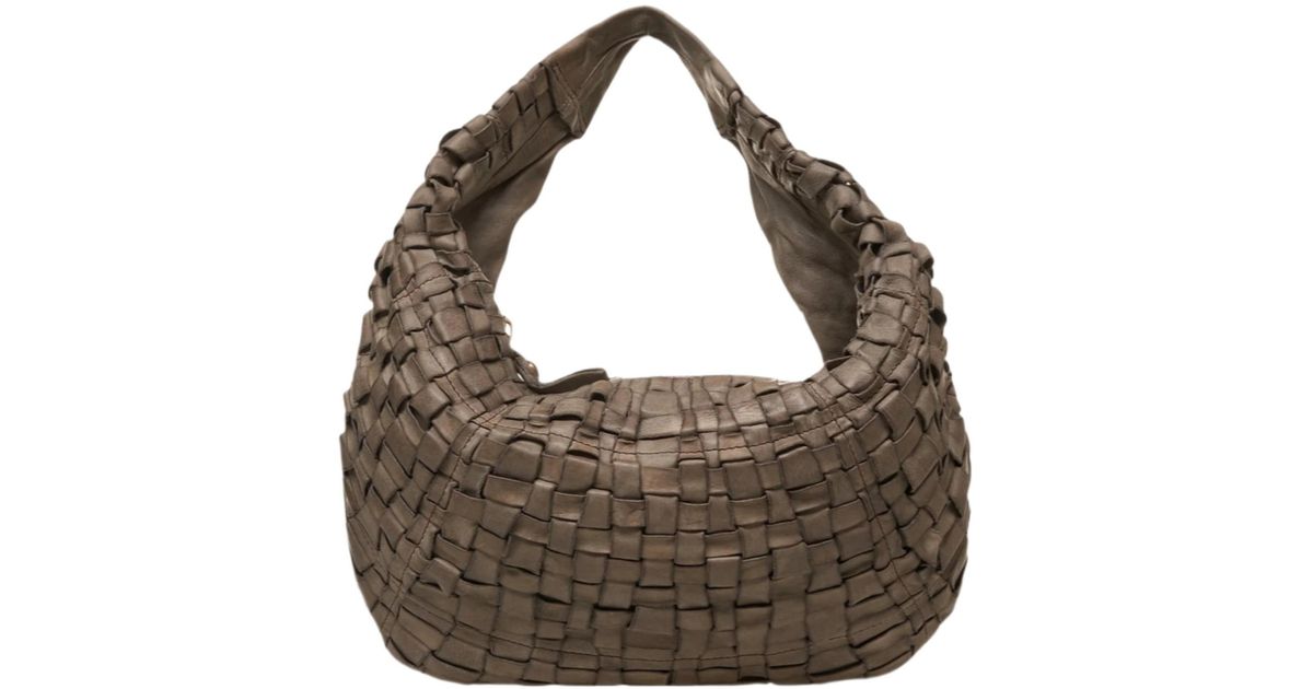 Campomaggi Woven Leather Shoulder Bag in Brown | Lyst