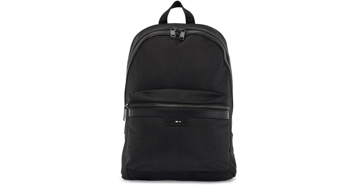 BOSS Zippered Backpack in Black for Men | Lyst