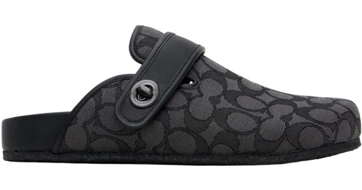 COACH Signature Jacquard Slip-On Loafers in Black for Men | Lyst