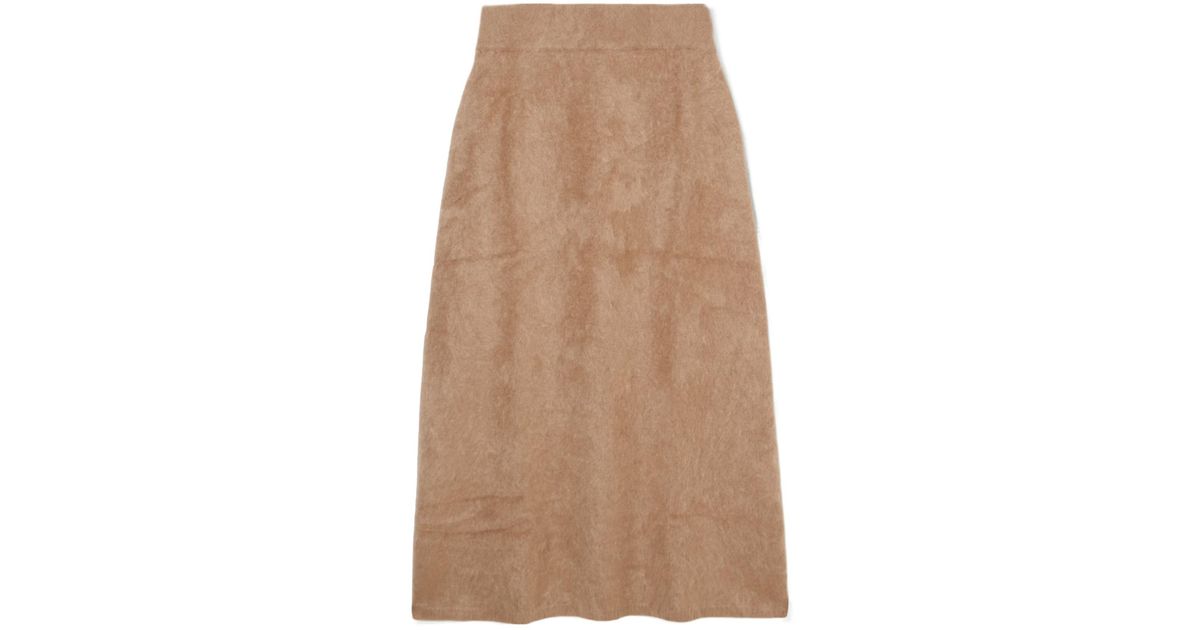 Lisa Yang Asta Cashmere Midi Skirt in Natural | Lyst UK