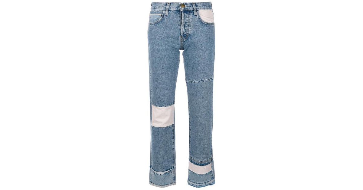 Current/Elliott Logo Jeans in Blue | Lyst