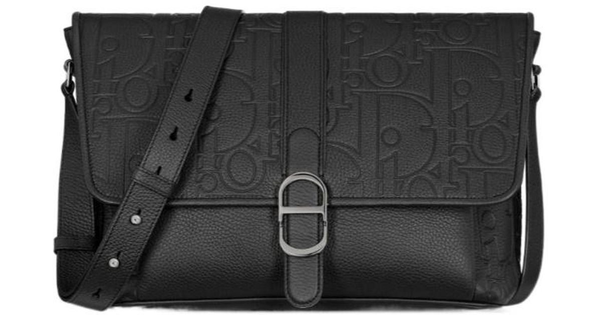 Dior Large Daily Messenger Bag With Flap in Black for Men | Lyst