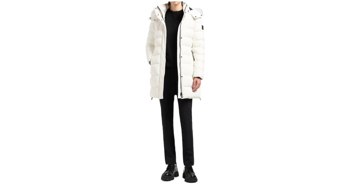 Moose Knuckles Watersheed Long-Sleeved Down Jacket in White | Lyst