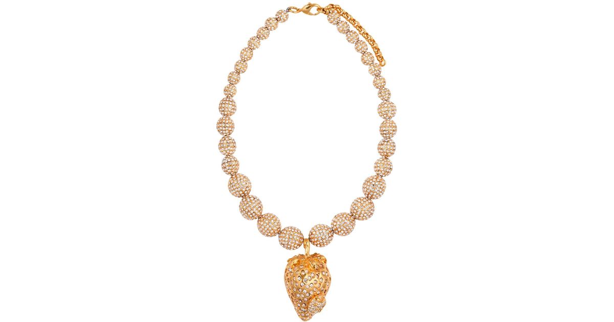 Balmain Fraise Necklace in White | Lyst