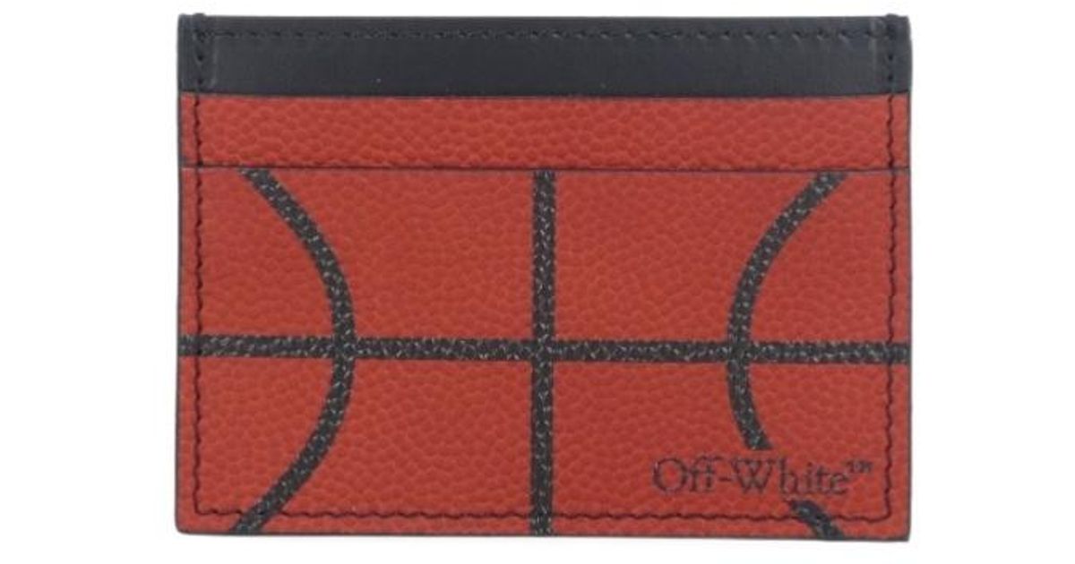 Off-White c/o Virgil Abloh Logo Printed Card Holdler in Red for Men | Lyst