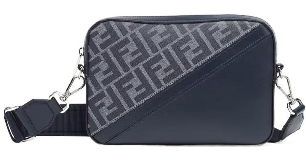 Fendi Diagonal Cross Body Bag in Blue for Men | Lyst