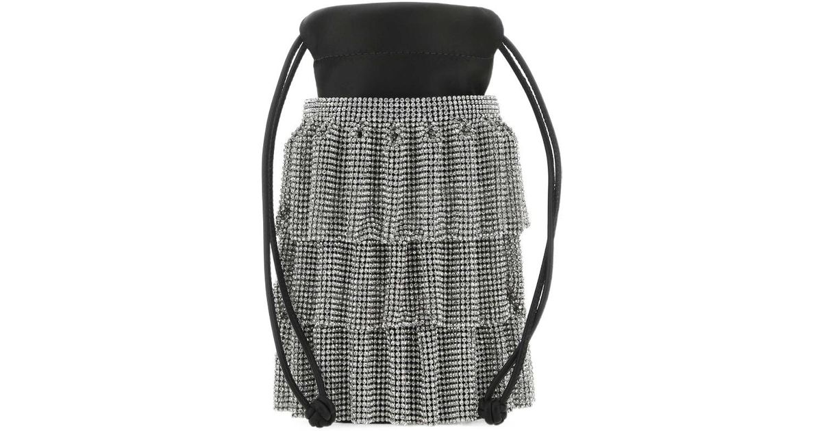 Alexander Wang Crystal-Mesh Bucket Bag in Gray | Lyst