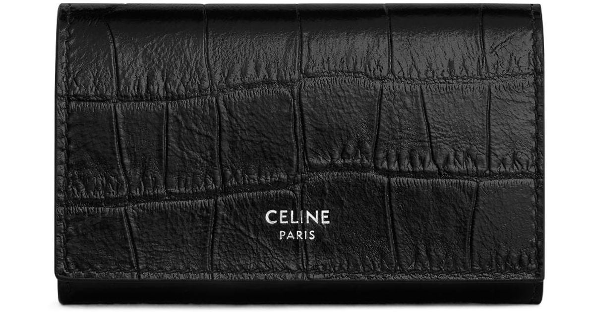 Celine Logo Key Bag in Black for Men | Lyst