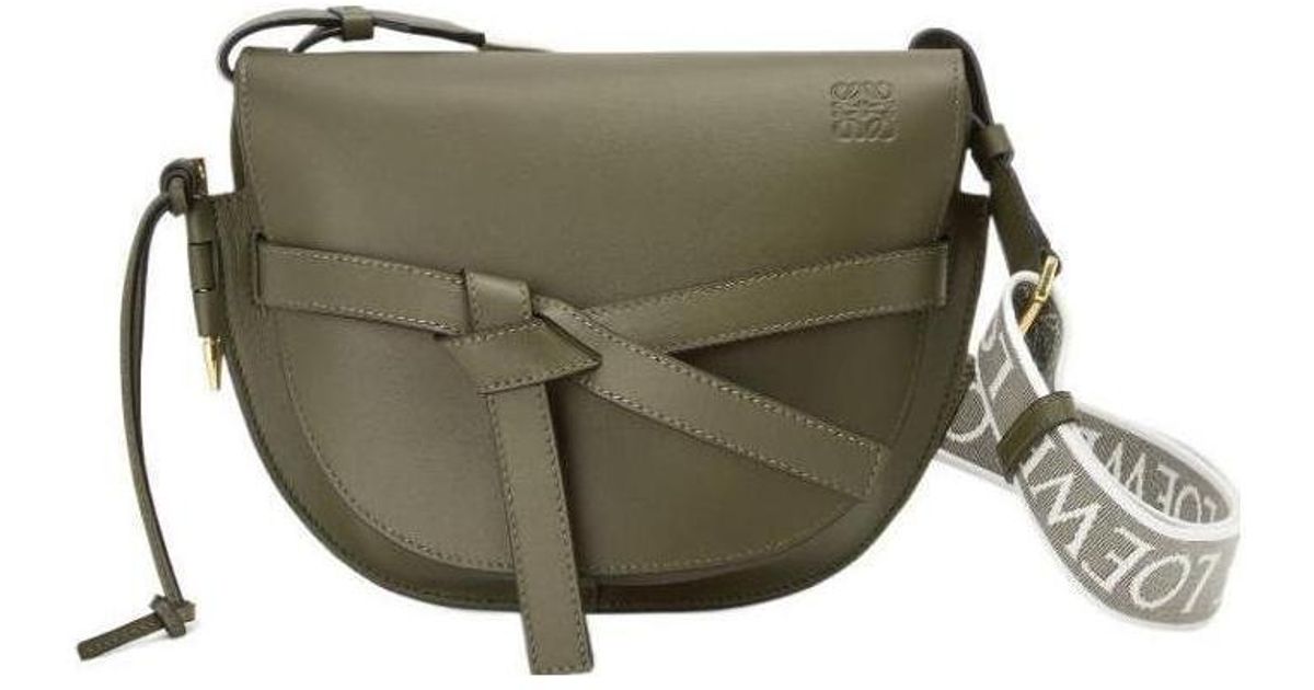 Loewe Gate Knot-Detailed Small Crossbody Bag in Green | Lyst