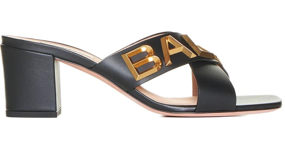 Bally Larise 55Mm Leather Mules in Brown | Lyst