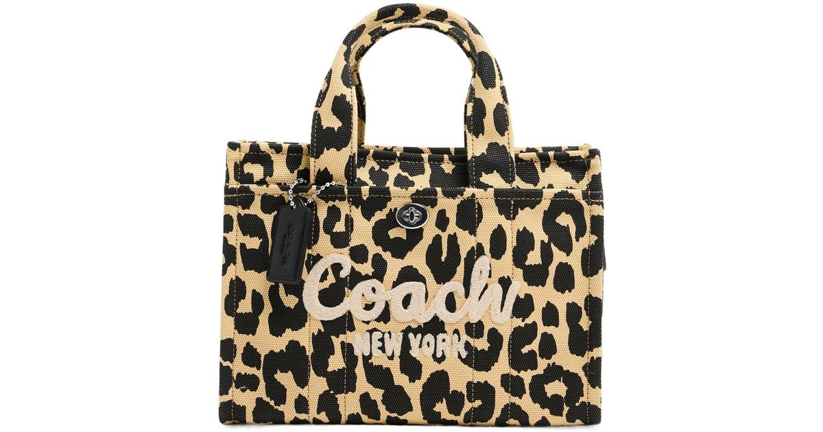 COACH Leopard Cargo 26 Totebag in Metallic | Lyst