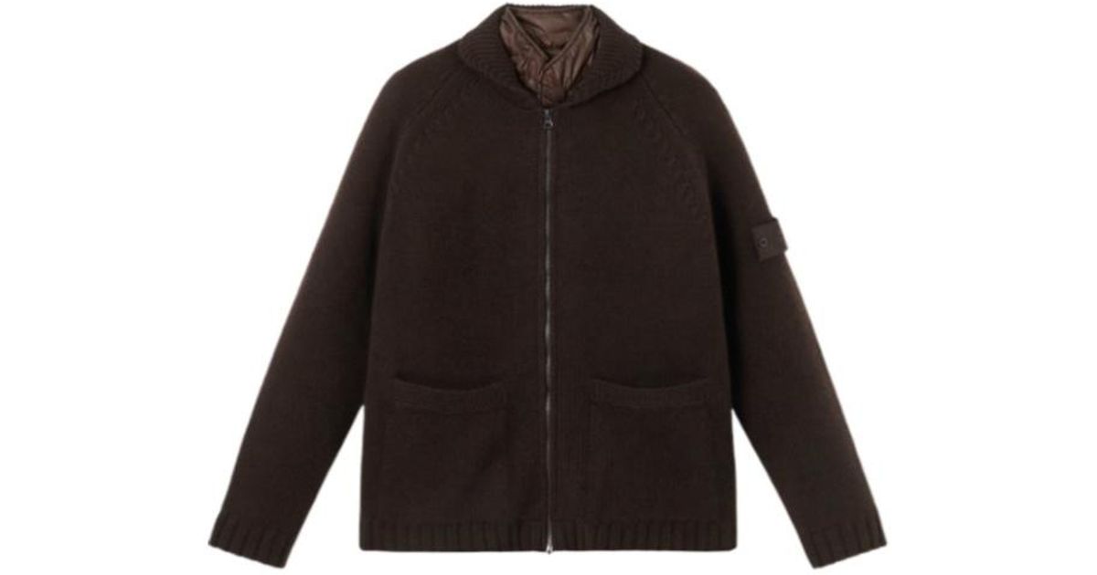 Stone Island President's Knit With Detachable Padded Lining in Black ...